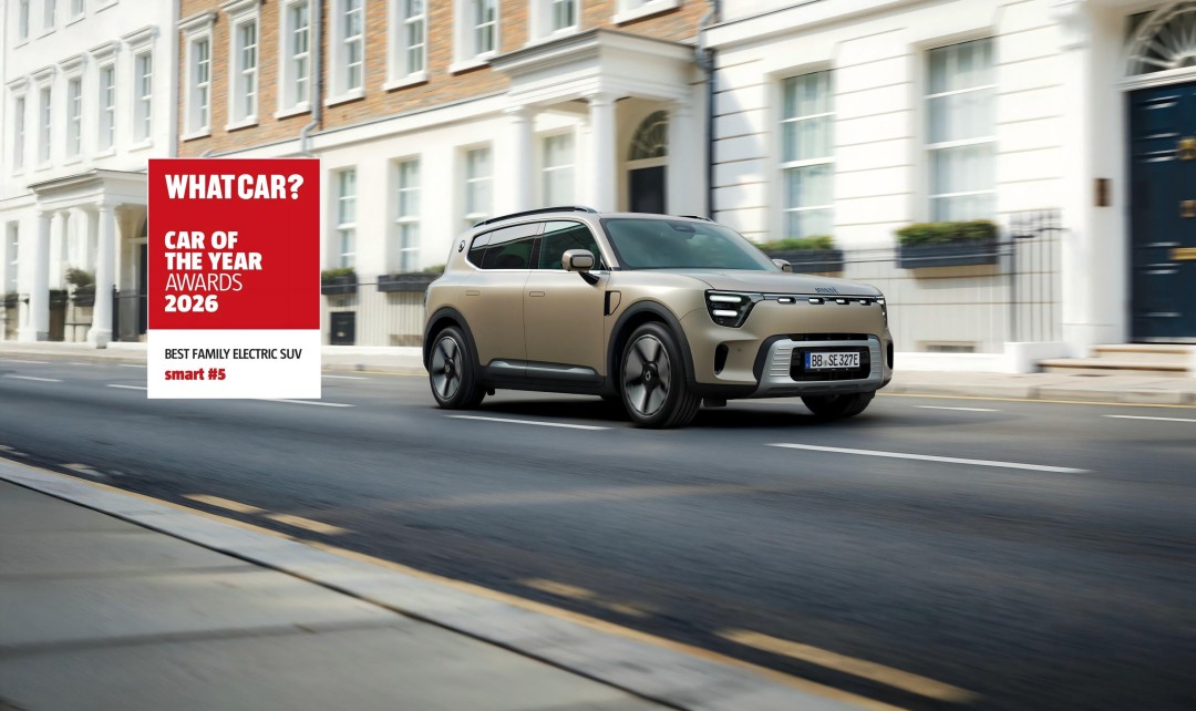 smart #5 crowned Family Electric SUV of the Year at 2026 What Car? Awards