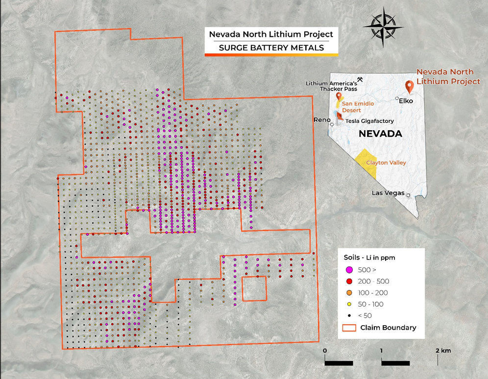 Surge Battery Metals Expands the Nevada North Lithium Project Land ...