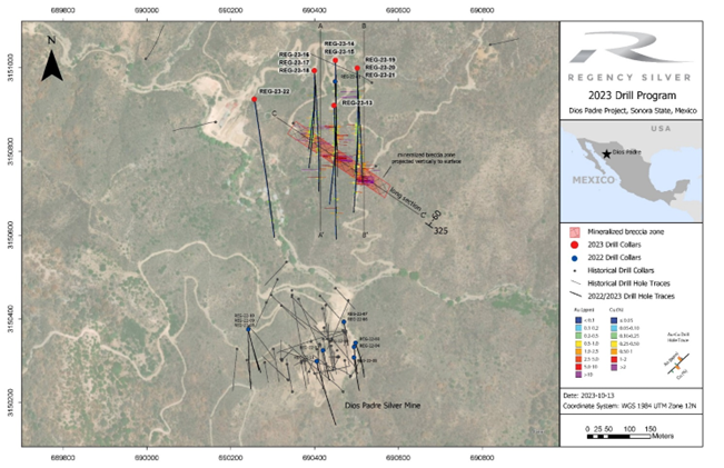 Regency Silver Intercepts 5.34 g/t gold over 54.65m Including 7.36 g/t gold over 38m at Its Dios ...