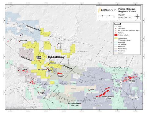 HighGold Makes New Discovery at Munro-Croesus with Wide Intervals of ...