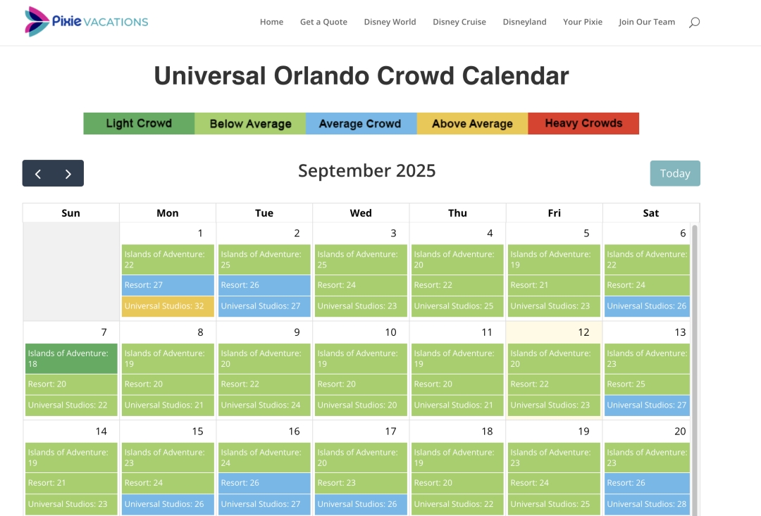 Revolutionary Universal Orlando Crowd Calendar Reveals Best Days to ...