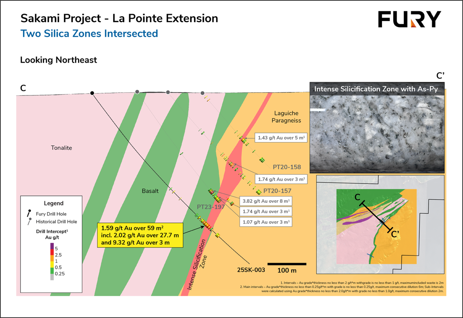 Fury Intercepts 59 Metres of 1.59 g/t Gold and 1.5 Metres of 546 g/t ...