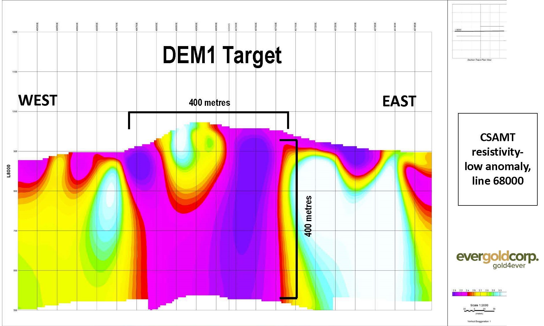 Evergold – CSAMT Survey Over DEM1 Prospect, B.C., Reveals Large Target ...