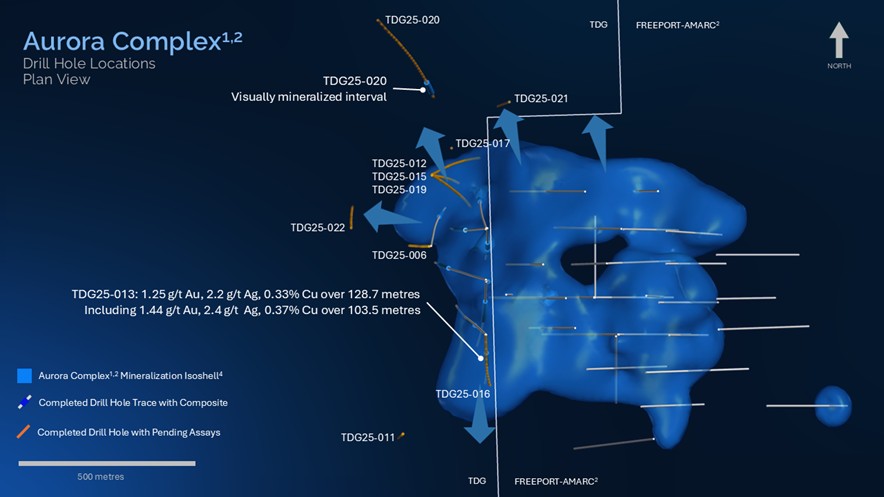 TDG Extends Southern Limits of Aurora Complex Mineralization 1.25 g/t ...