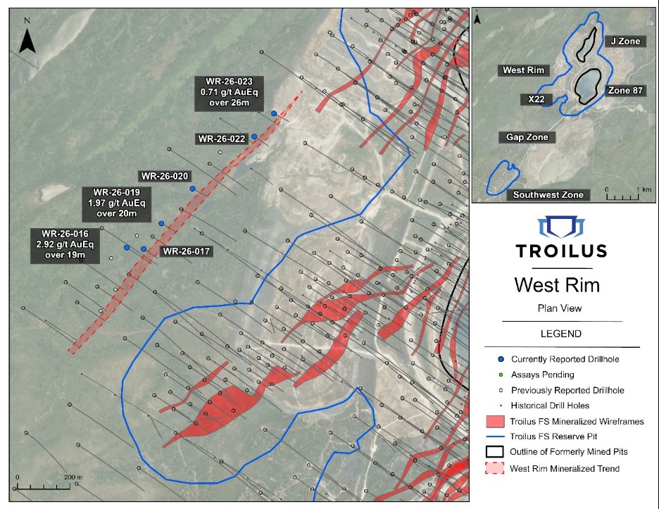 Troilus Expands High-Grade West Rim Discovery with 2.92 g/t AuEQ Over ...