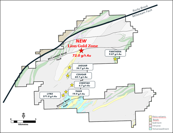 Puma Samples 72 g/t Au at New Lion Gold Zone on Williams Brook Property ...
