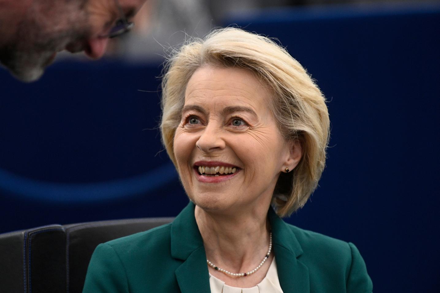 EU chief Ursula von der Leyen comfortably survives a confidence vote